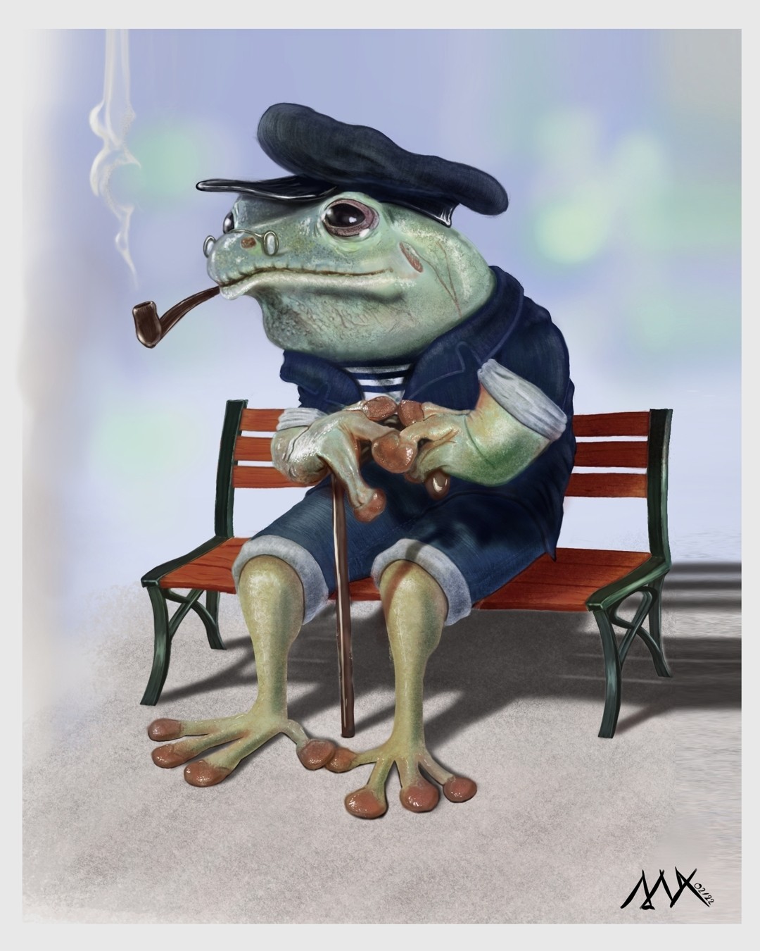 Captain Frog - SKARR - Digital Painting .School