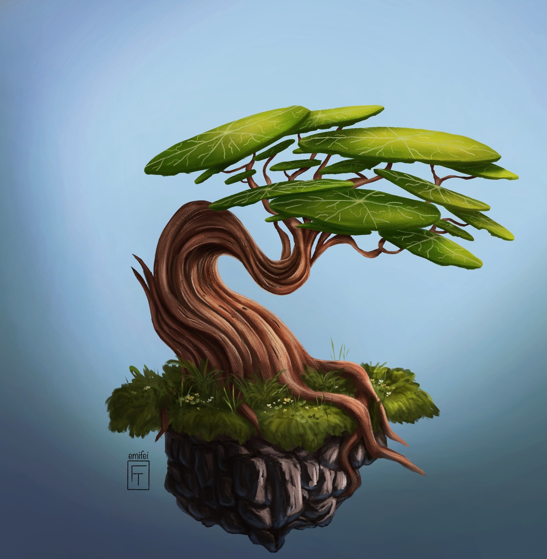 concept art arbre - Emifei - Digital Painting .School