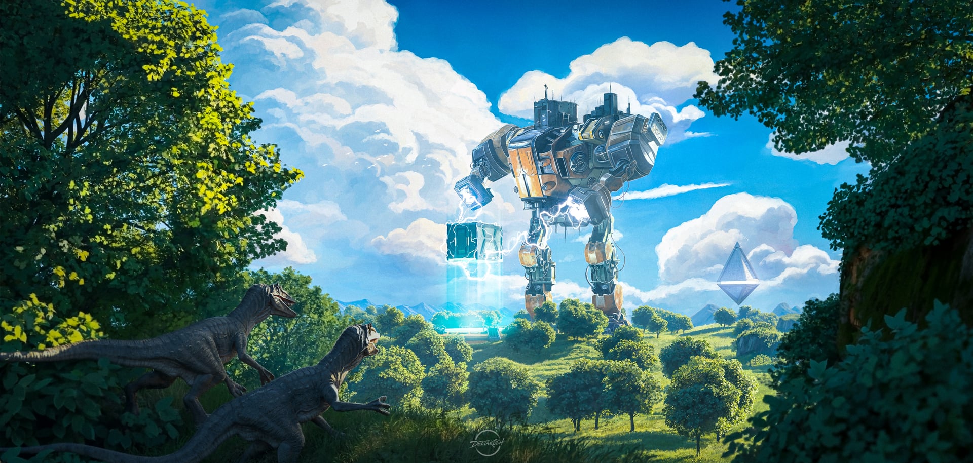 Hephaestus, Hand of Zeus - deltakosh - Digital Painting .School