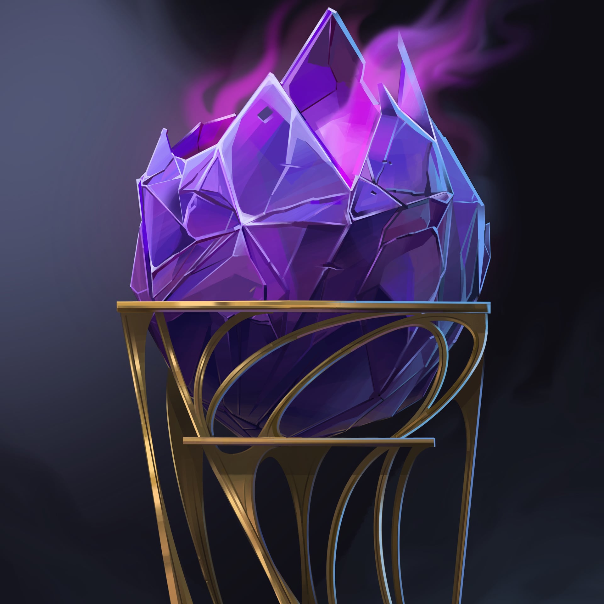 Hold the Crystal - props concept - Léo G. - Digital Painting .School