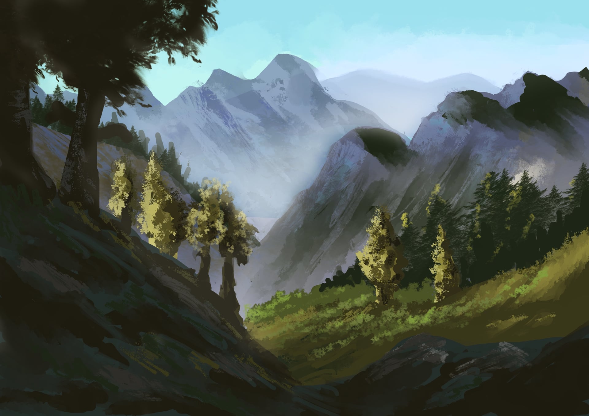 ls mt - skal - Digital Painting .School