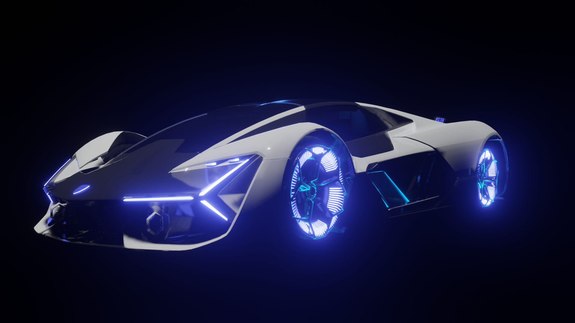 lambo light 2 - nono.r69 - Digital Painting .School
