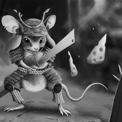 Samurai Mouse - marie_spike - Digital Painting .School