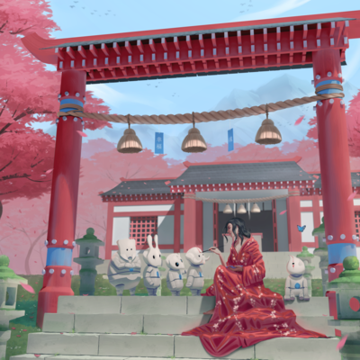 Temple - Daero - Digital Painting .School