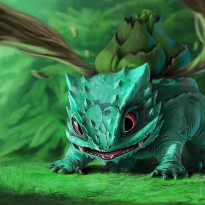 Bulbizarre - mooglee - Digital Painting .School