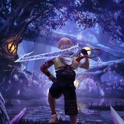 Tidus in Macalania - Marco - Digital Painting .School