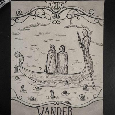 Inktober 2023 XI Wander - AlexSuperDark - Digital Painting .School