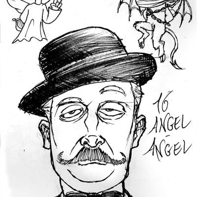 Inktober 16 : Angel / Ange - ApostroKe - Digital Painting .School