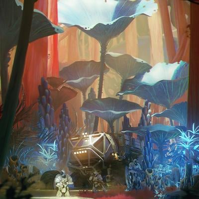 Forêt Alien - Challenge 17 - Toto - Digital Painting .School