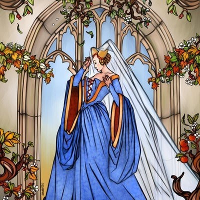 Agnès Sorel 🌹🍃 - Café-Infernal - Digital Painting .School