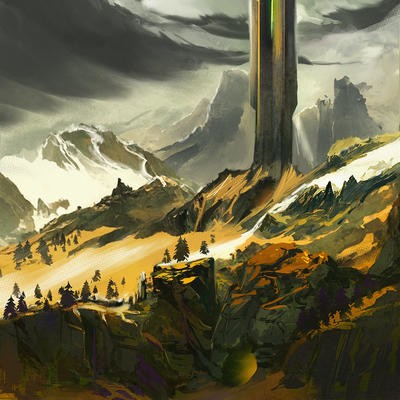 Infernal tower - Stric_art - Digital Painting .School