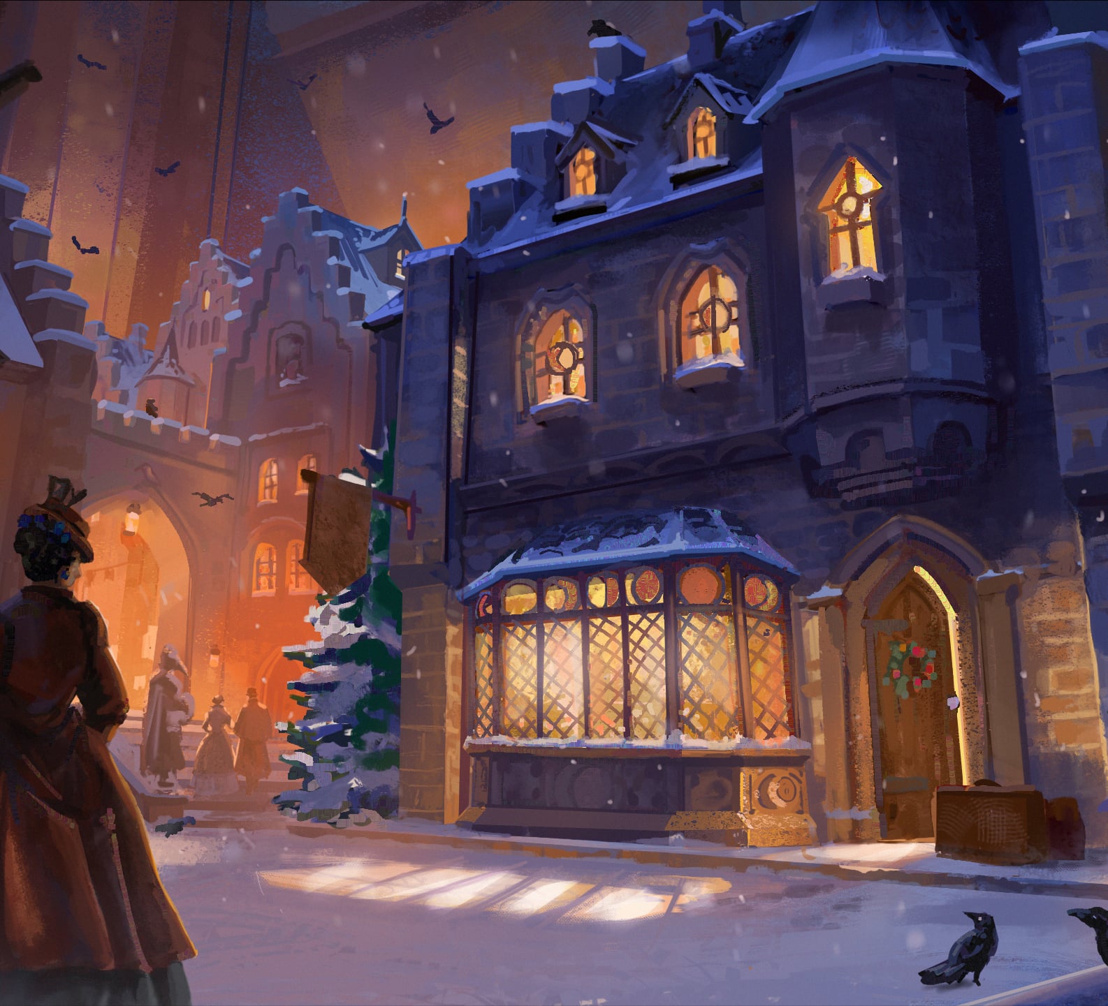 Moonlight Hotel - Thot - Digital Painting .School