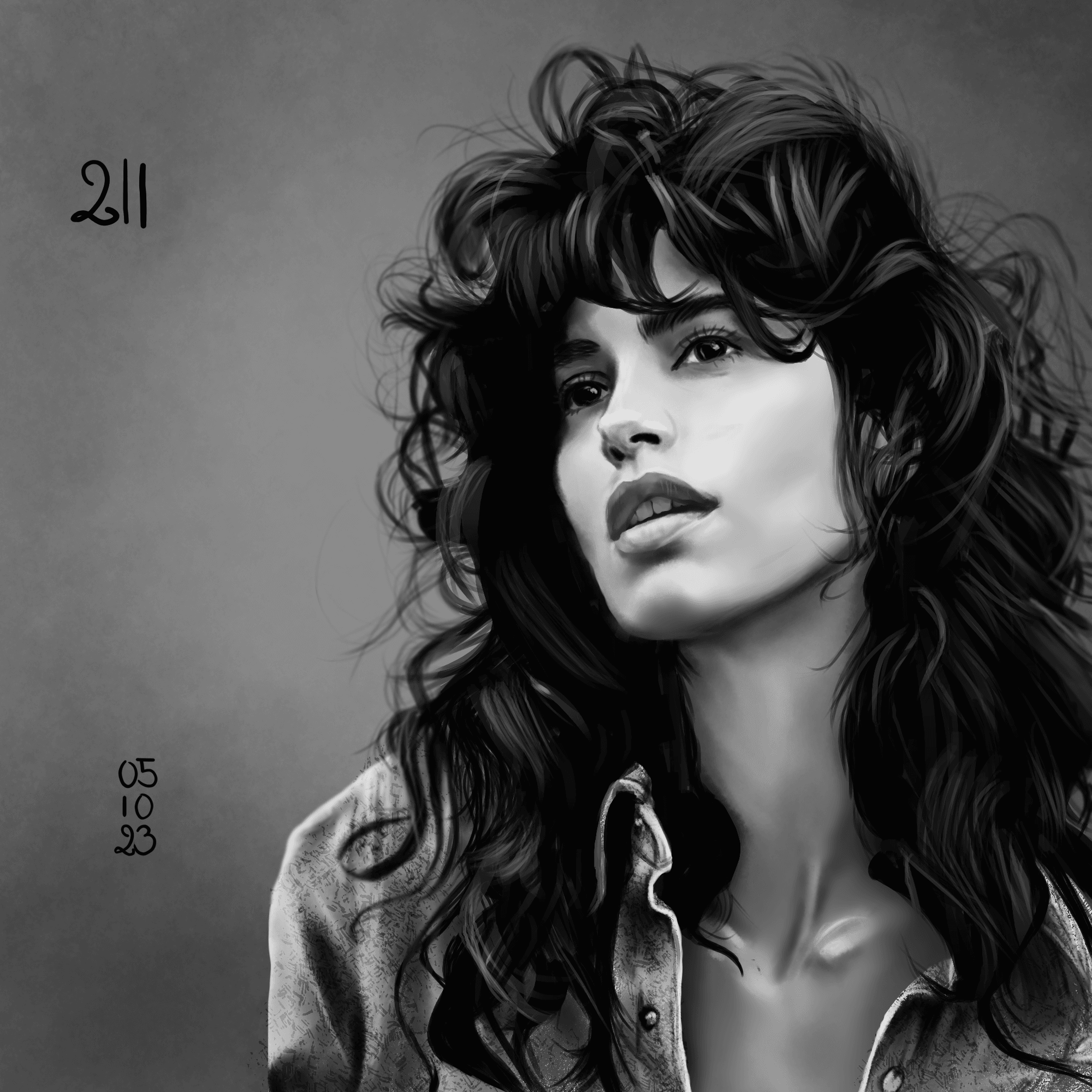 étude de portrait n°211 - alkecesa - Digital Painting .School