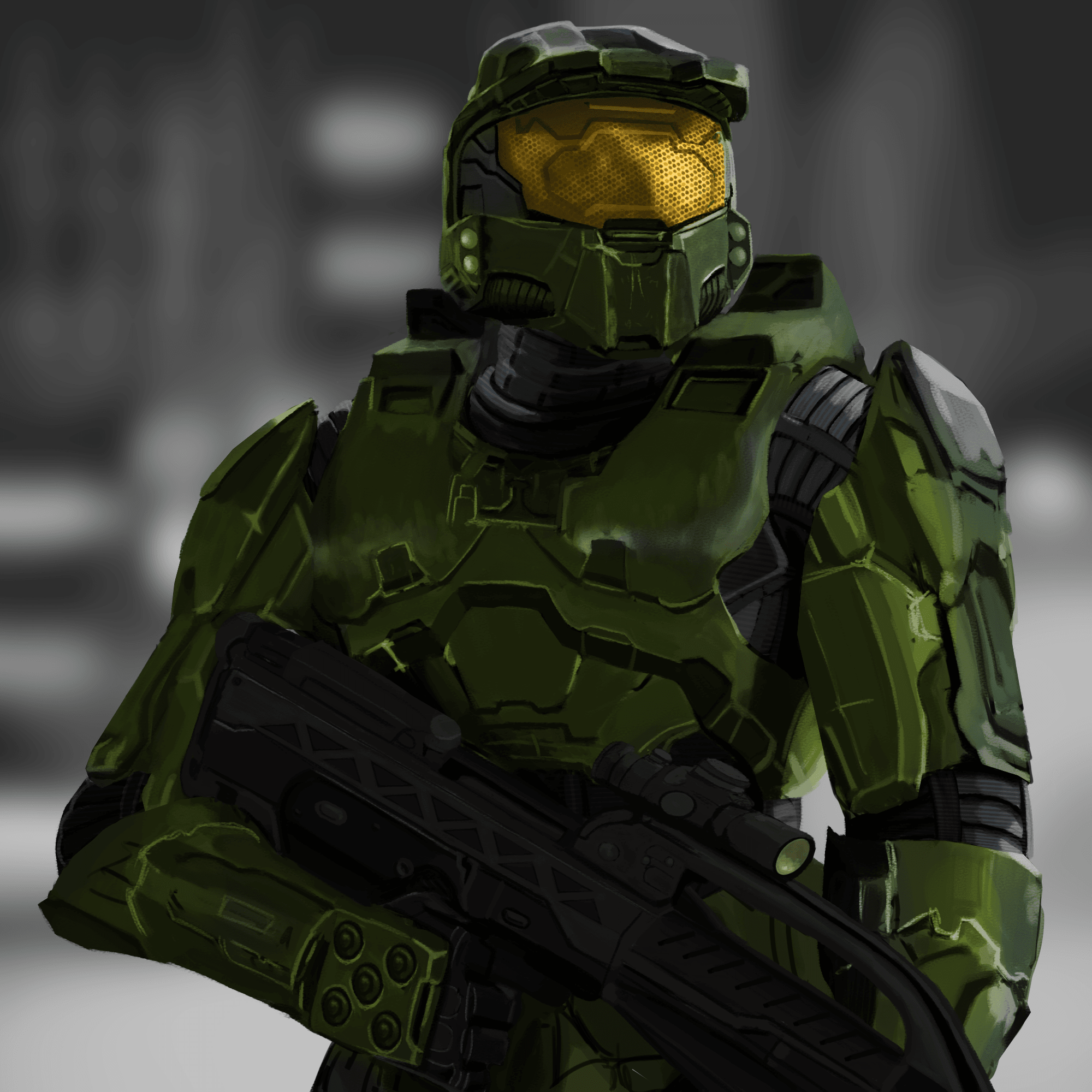 Spartan-117 - Horus - Digital Painting .School